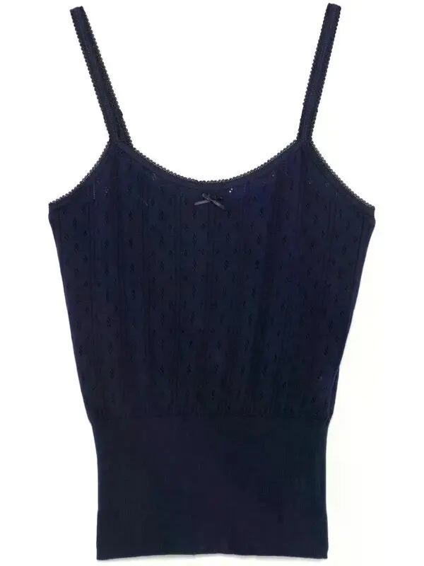 JW Anderson Pointelle-knit Top - Blue