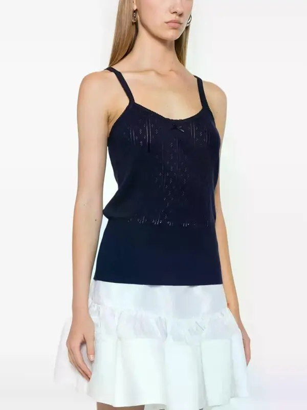 JW Anderson Pointelle-knit Top - Blue