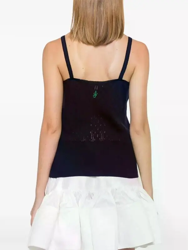 JW Anderson Pointelle-knit Top - Blue