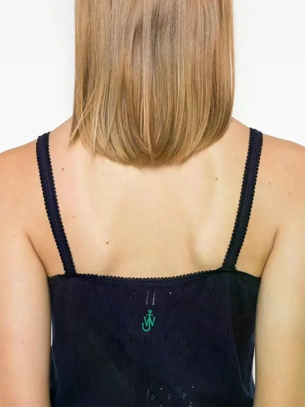 JW Anderson Pointelle-knit Top - Blue