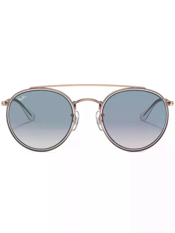 Ray-ban Round Double Bridge Sunglasses - Gold