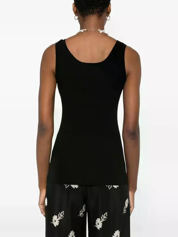 P.a.r.o.s.h Ribbed-knit Tank Top - Black