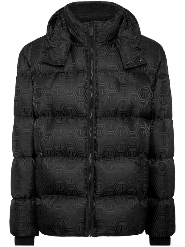 Philipp Plein Monogram-jacquard Padded Jacket
