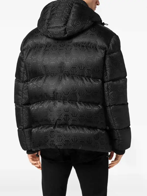 Philipp Plein Monogram-jacquard Padded Jacket