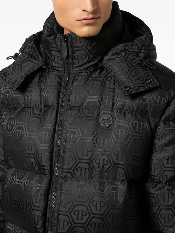 Philipp Plein Monogram-jacquard Padded Jacket