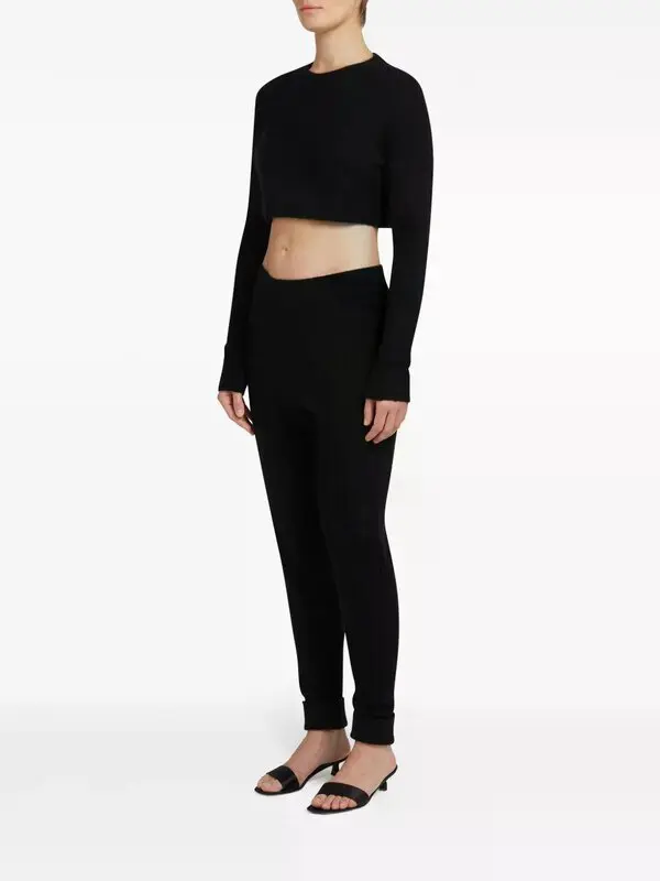 Cashmere In Love Luz Ribbed Wool-cashmere Track Pants