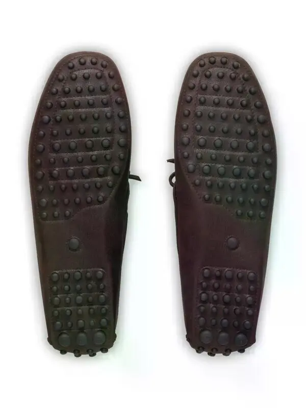 Car Shoe Soft Antique Leather Boat Shoes - Brown