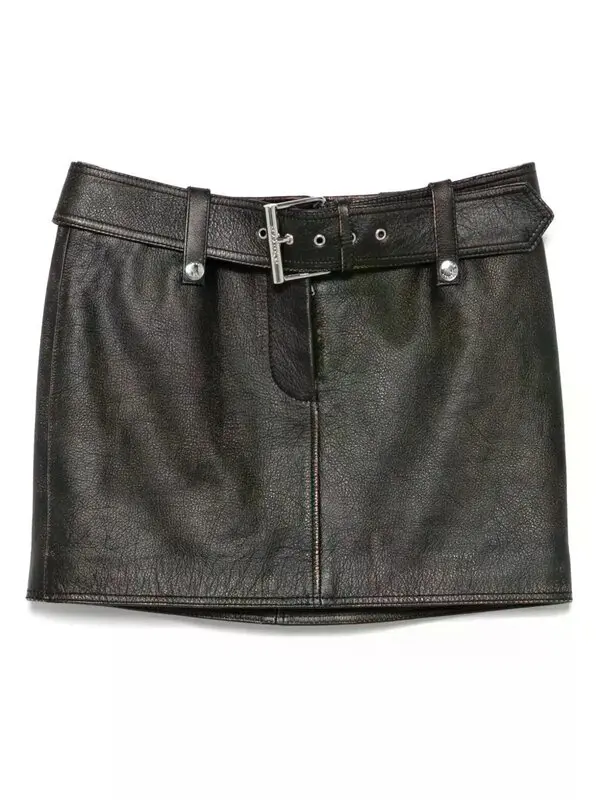 Alexander McQueen Leather Mini Skirt