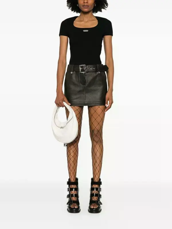 Alexander McQueen Leather Mini Skirt