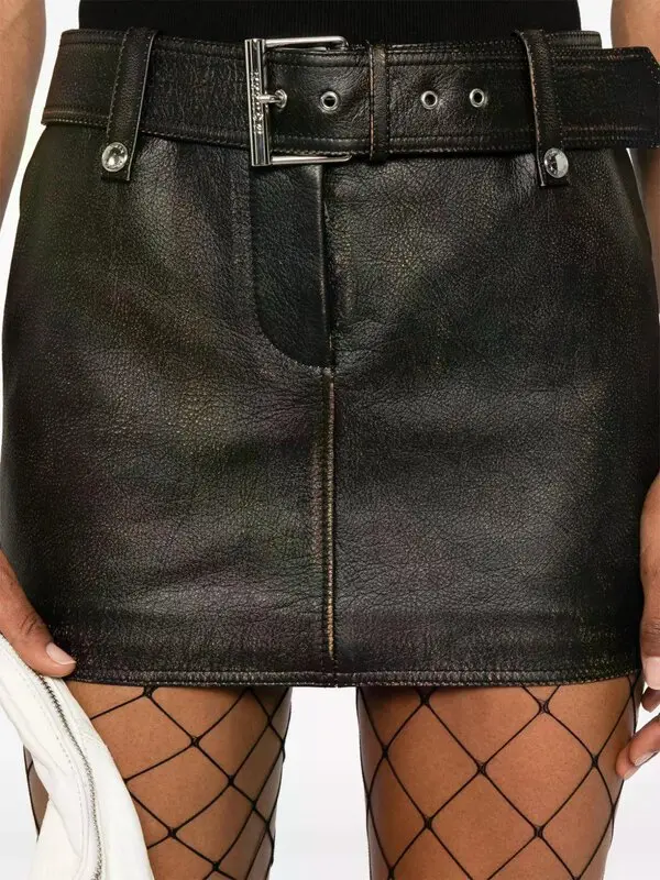 Alexander McQueen Leather Mini Skirt