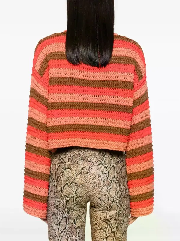 La DoubleJ Bell-sleeve Striped Jumper