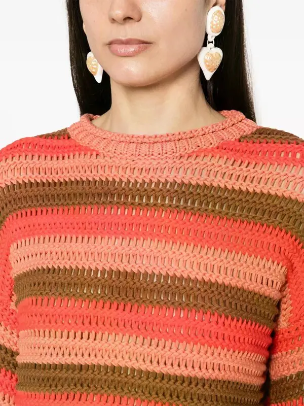 La DoubleJ Bell-sleeve Striped Jumper