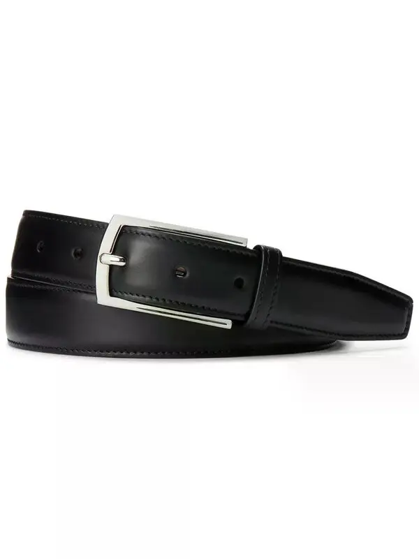 Ralph Lauren Purple Label Calf Leather Belt - Black