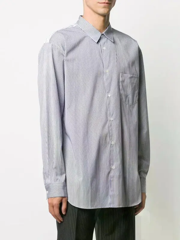 Comme Des Garçons Contrast Striped Pocket Shirt