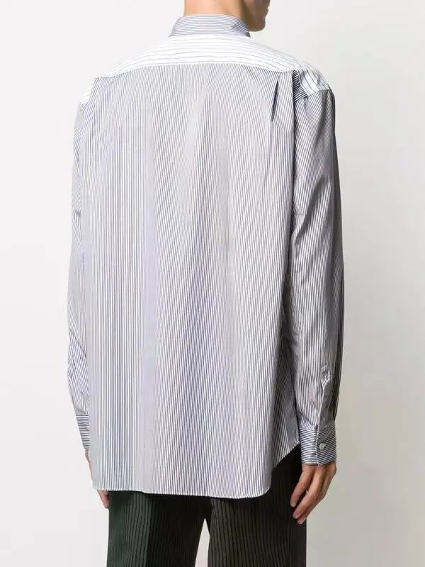 Comme Des Garçons Contrast Striped Pocket Shirt