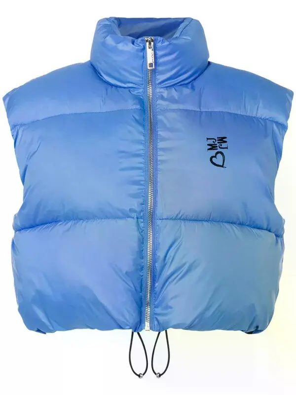 Moschino Padded Cropped Vest - Blue