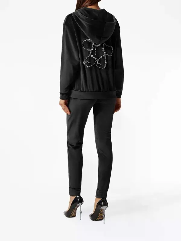 Philipp Plein Crystal-embellished Plush Tracksuit Set