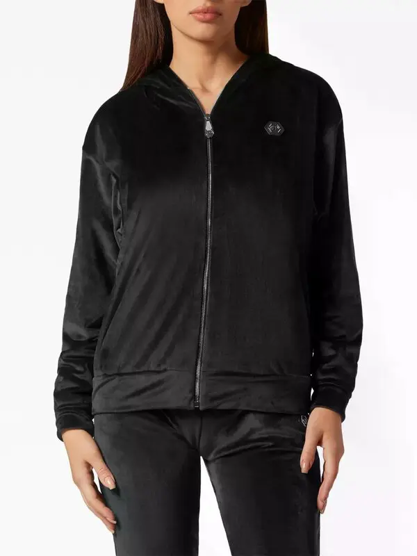 Philipp Plein Crystal-embellished Plush Tracksuit Set