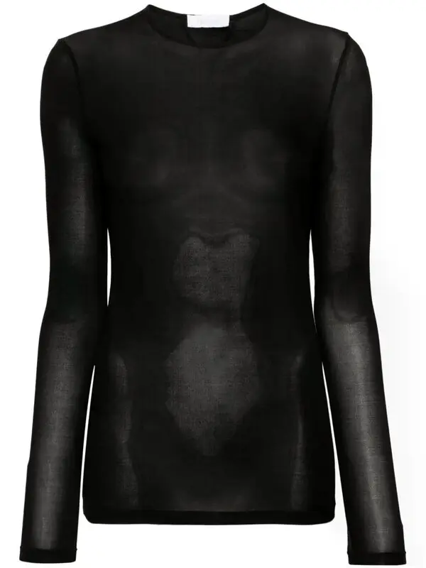 Rabanne Semi-sheer Long-sleeve T-shirt