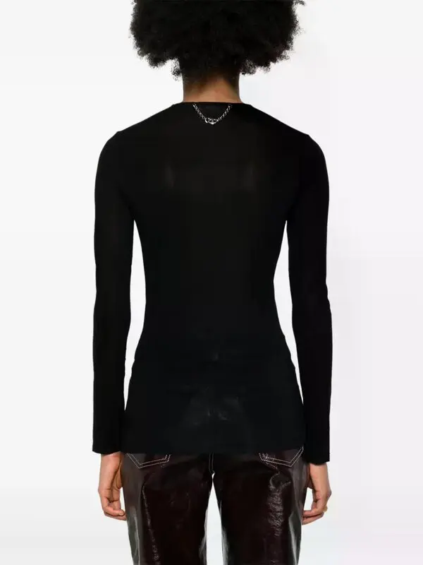 Rabanne Semi-sheer Long-sleeve T-shirt