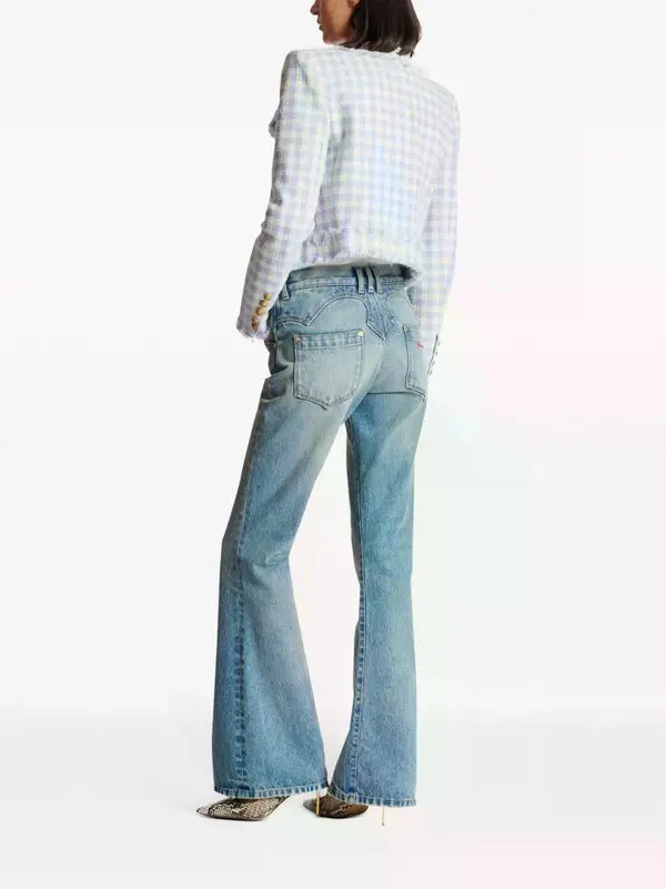 Balmain Western Low-rise Bootcut Jeans