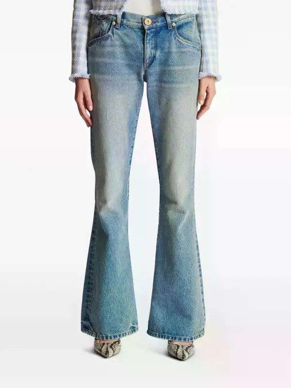 Balmain Western Low-rise Bootcut Jeans