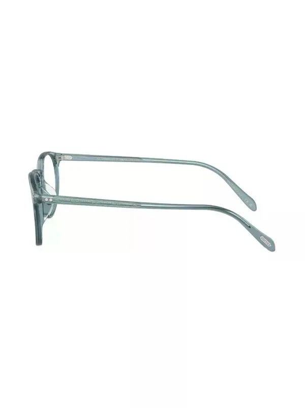 Oliver Spencer Riley-r Round-frame Glasses - Blue