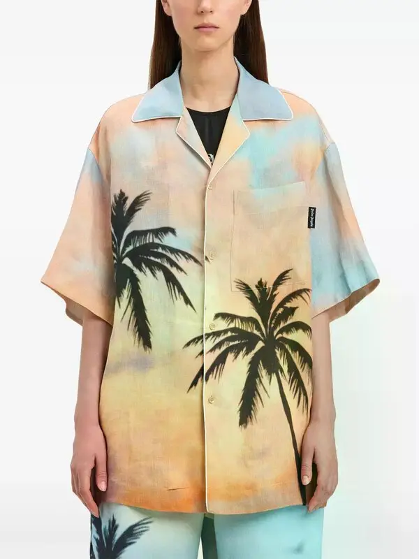 Palm Angels Sunrise Bowling Shirt - Pink