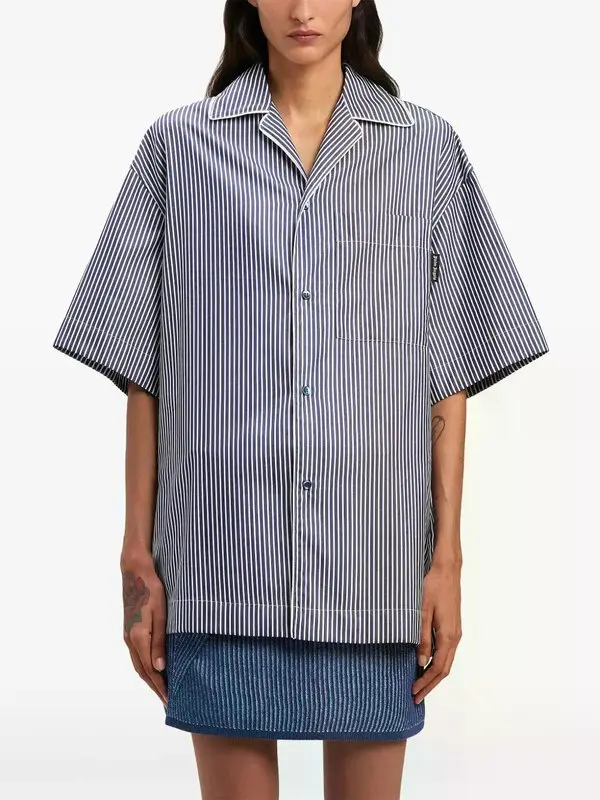 Palm Angels Logo-print Striped Shirt