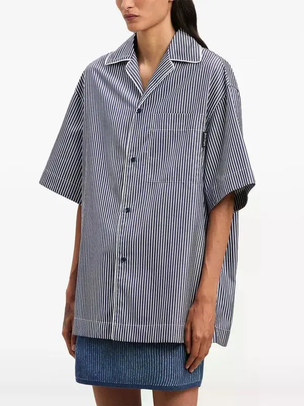 Palm Angels Logo-print Striped Shirt