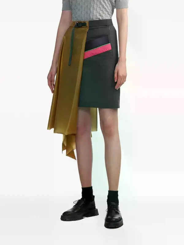 Kolor Asymmetric Panelled Mini Skirt