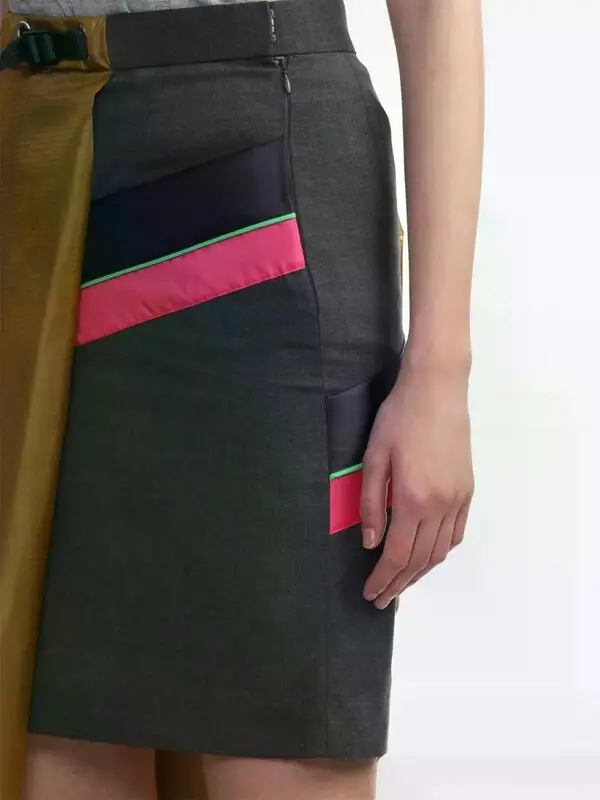 Kolor Asymmetric Panelled Mini Skirt
