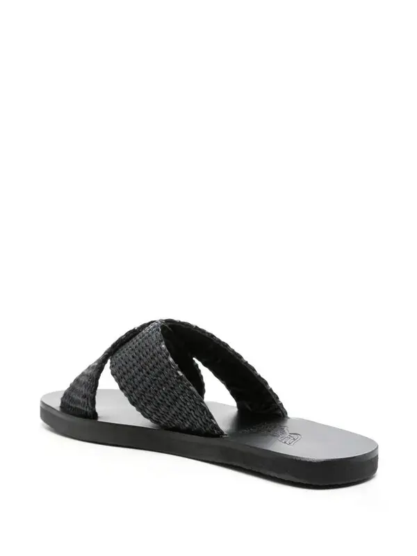 ANCIENT GREEK SANDALS Bios Straw Slides