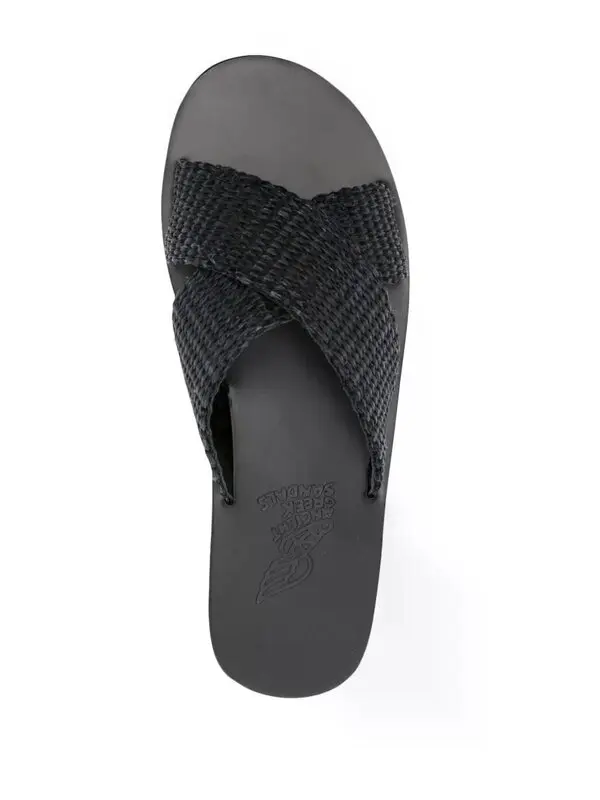 ANCIENT GREEK SANDALS Bios Straw Slides