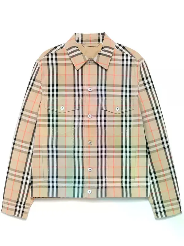 Burberry Checked Cotton Canvas Jacket