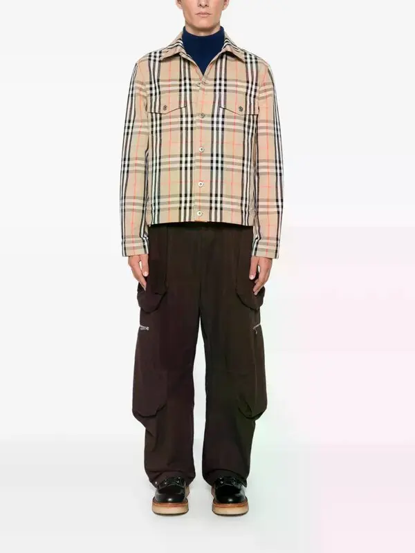 Burberry Checked Cotton Canvas Jacket
