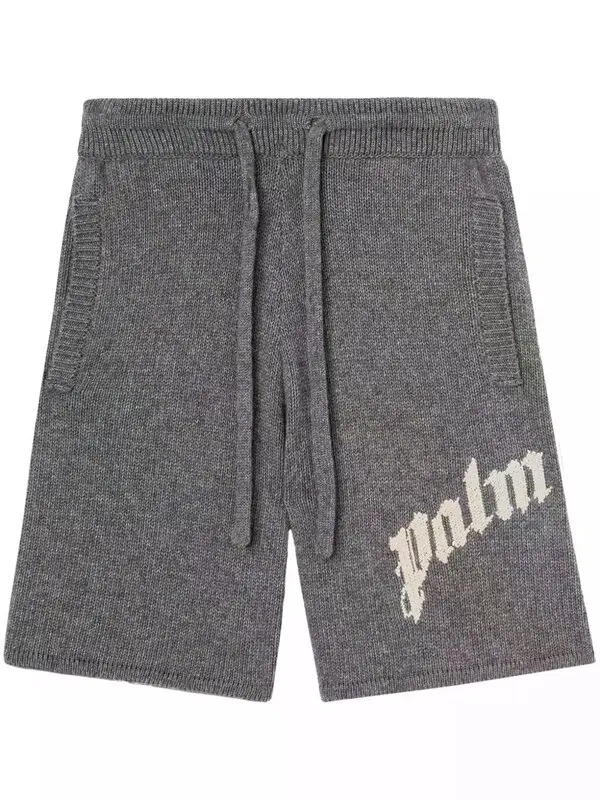 Palm Angels Logo Knitted Shorts