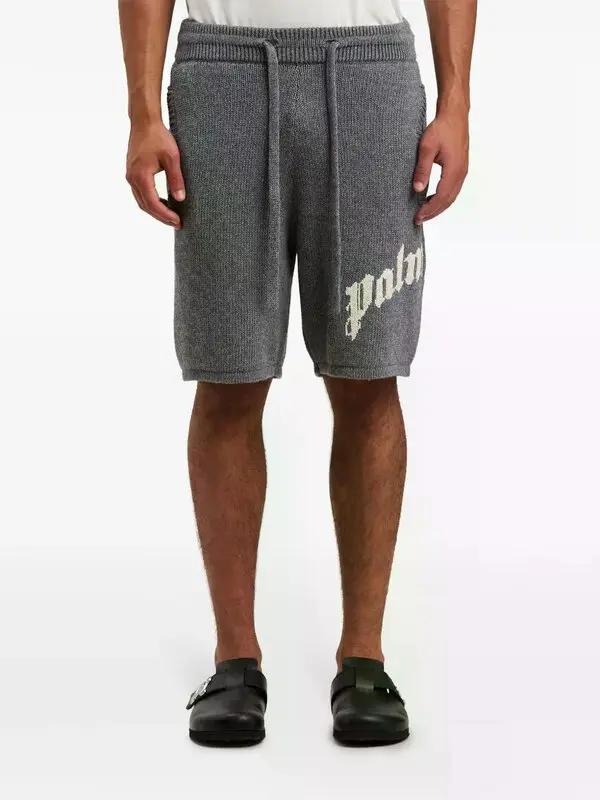 Palm Angels Logo Knitted Shorts