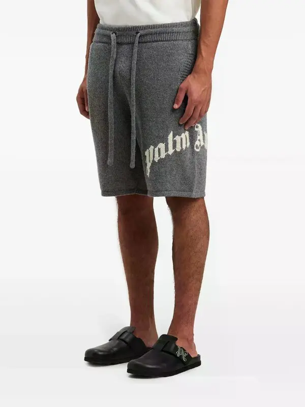 Palm Angels Logo Knitted Shorts