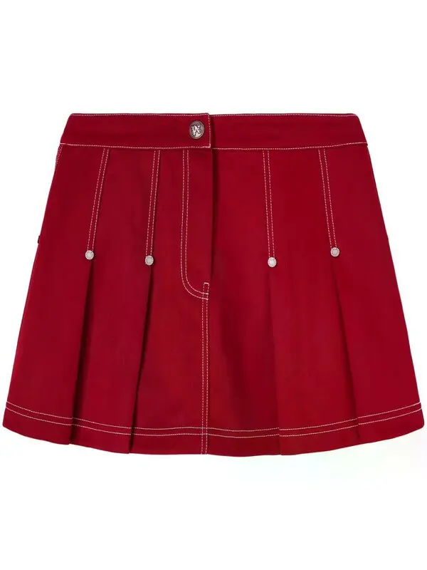 Palm Angels Pleated Mini Skirt