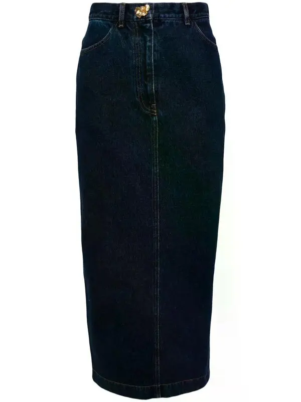 Oscar De La Renta High-rise Denim Pencil Skirt