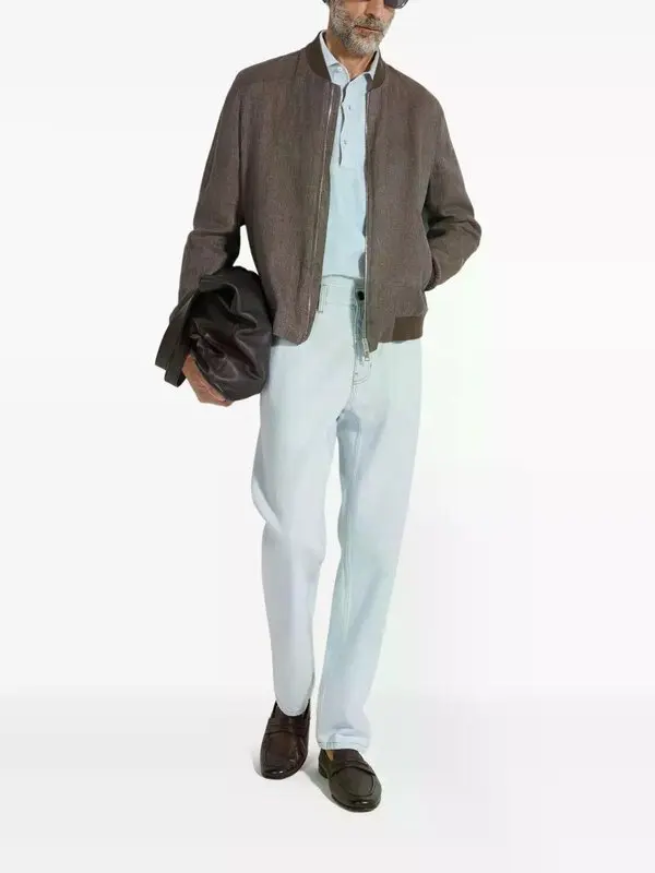 Zegna Oasi Lino Bomber Jacket