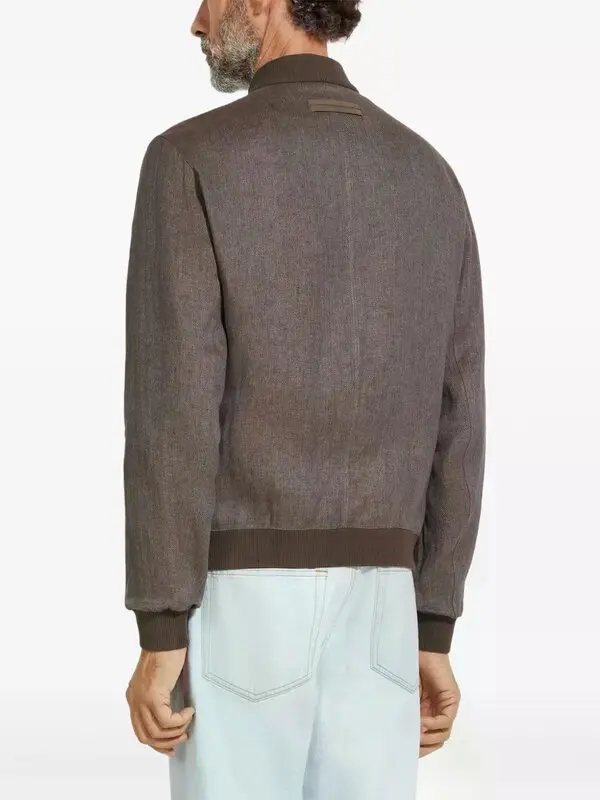 Zegna Oasi Lino Bomber Jacket