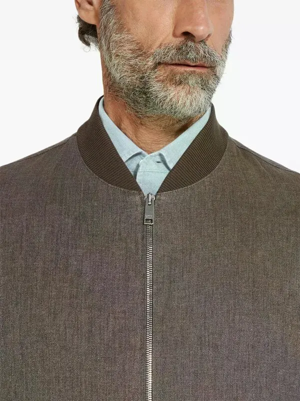 Zegna Oasi Lino Bomber Jacket