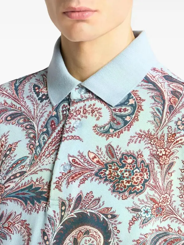 Etro Cotton Polo Shirt - Blue