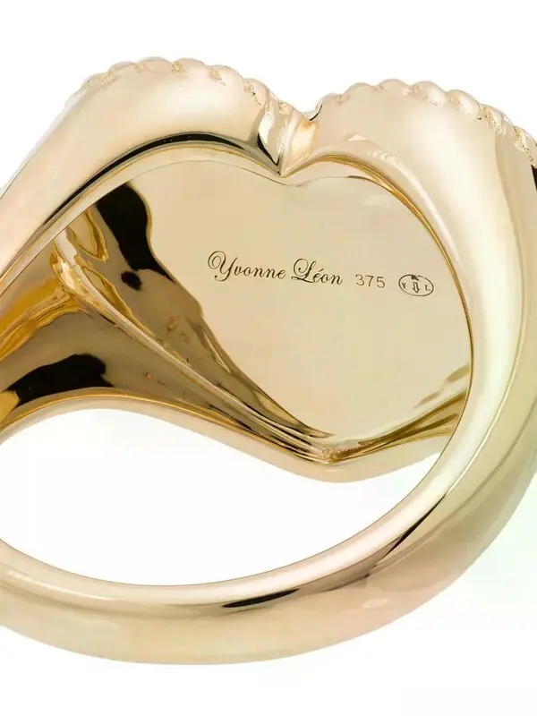 Yvonne Léon 9kt Yellow Diamond Heart Ring