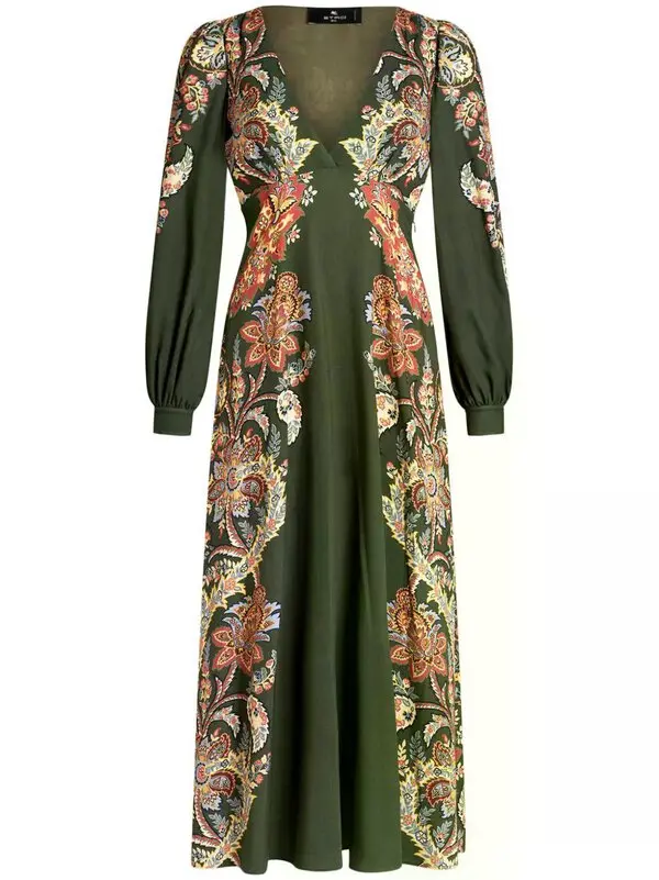 Etro Floral Print Twill Dress