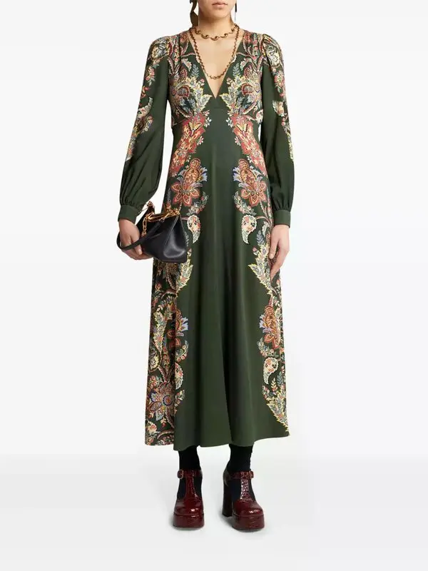 Etro Floral Print Twill Dress