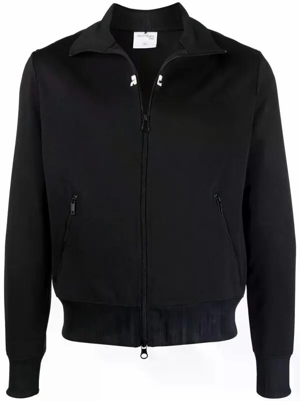 COURREGES Logo-print Roll Neck Jumper