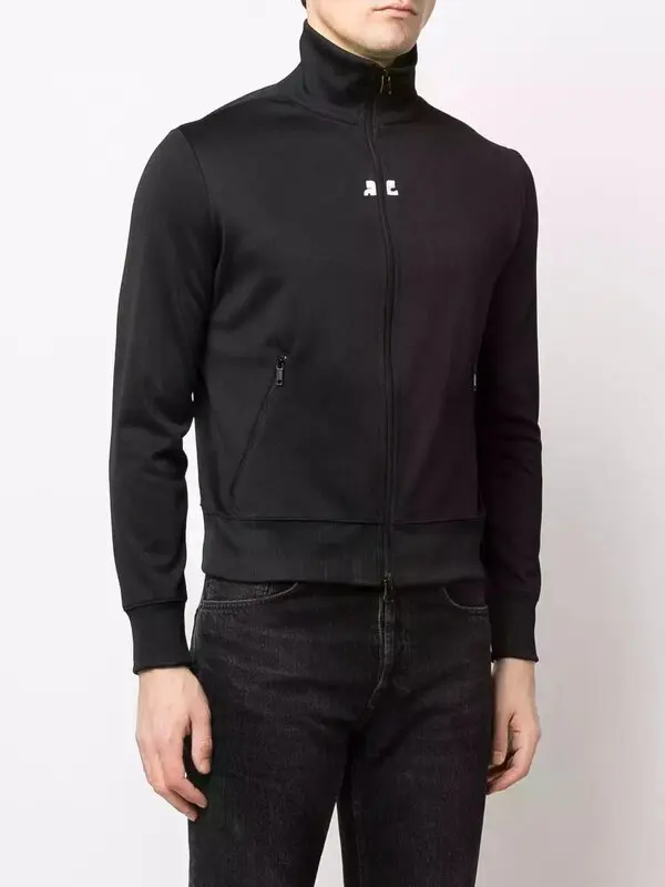 COURREGES Logo-print Roll Neck Jumper